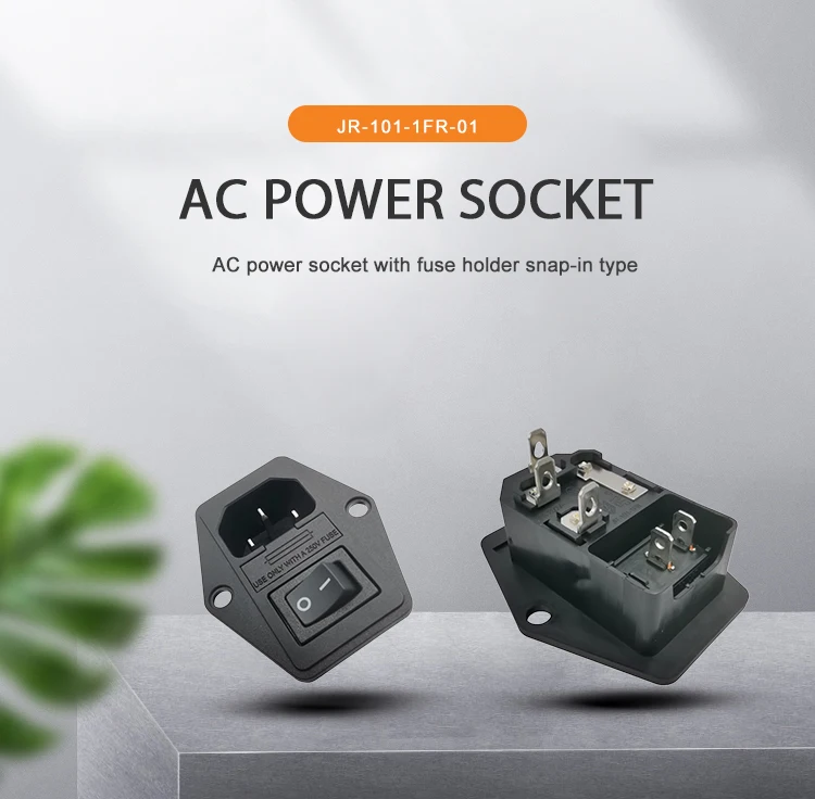 Jec Ac Jr-101-1fr-01 Insurance Seat Switch Three-hole Power Cord Charging Plug Male Socket - Buy ...