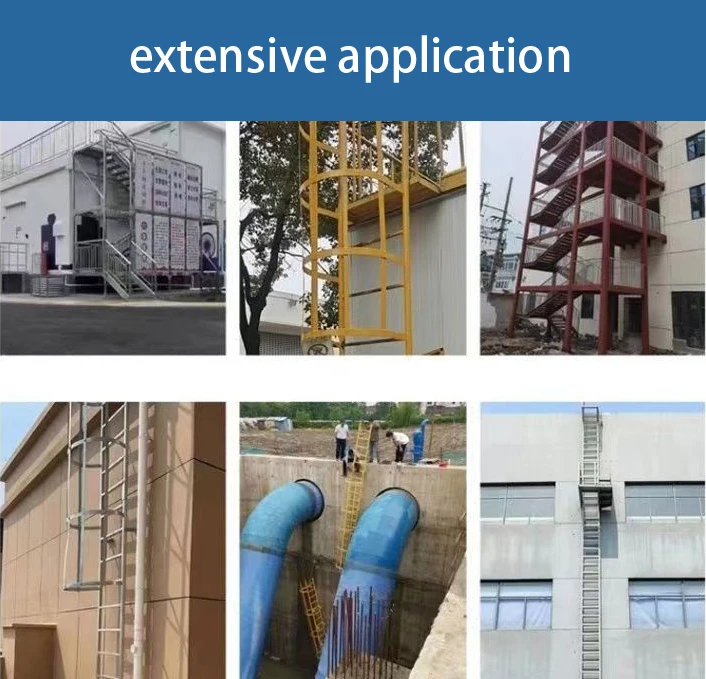 Galvanized Steel Safety Cat Cage Ladder With Safety Cage - Buy ...