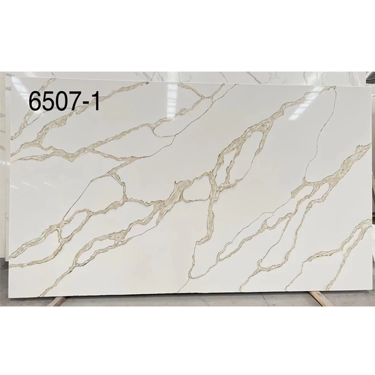 Italian Design Stone Carrera White Quartz Calacatta Gold Marble Veins ...