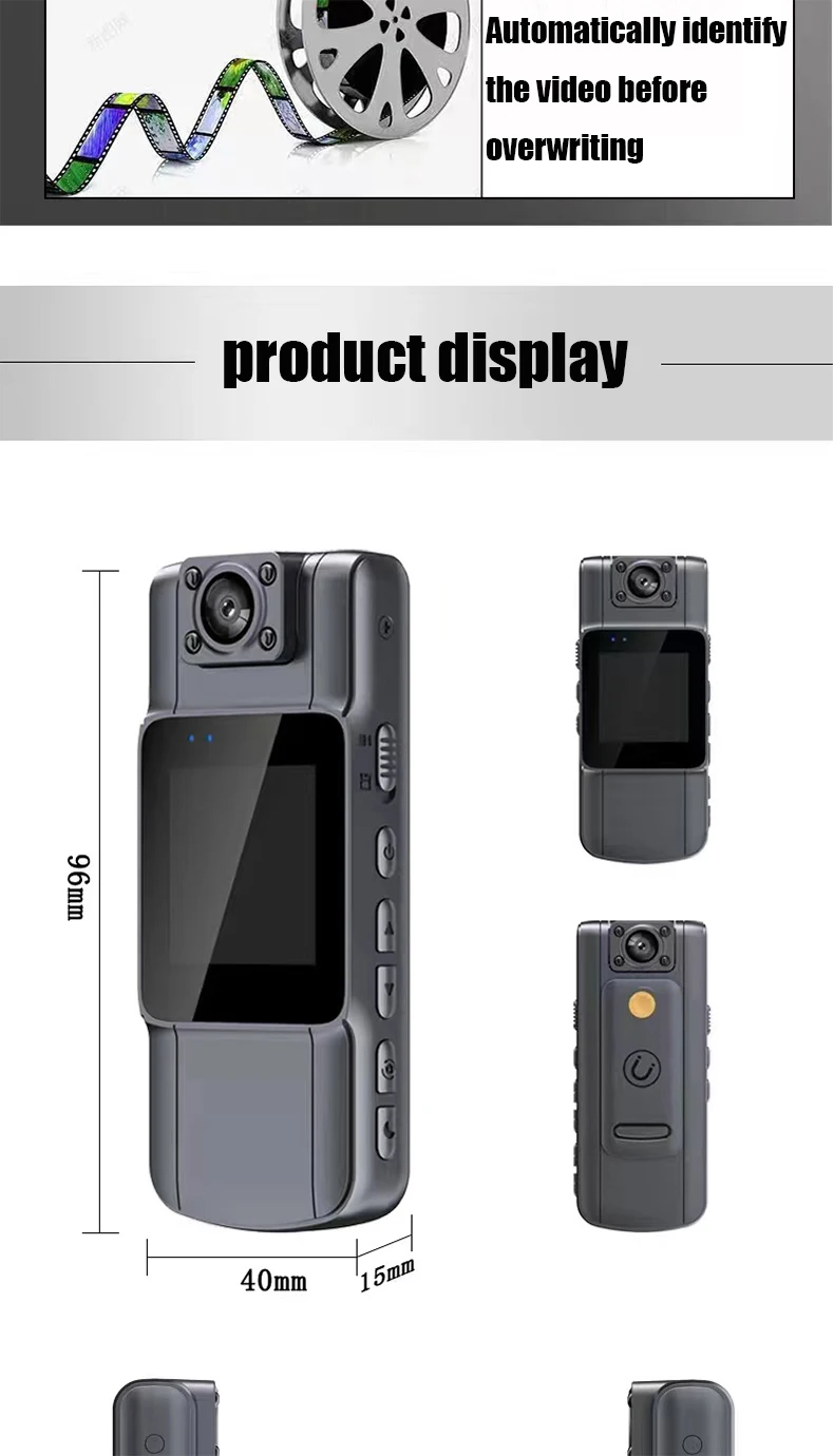 2K Body Camera WIFI Body Camera IPS Screen Body Worn Camera with Night ...