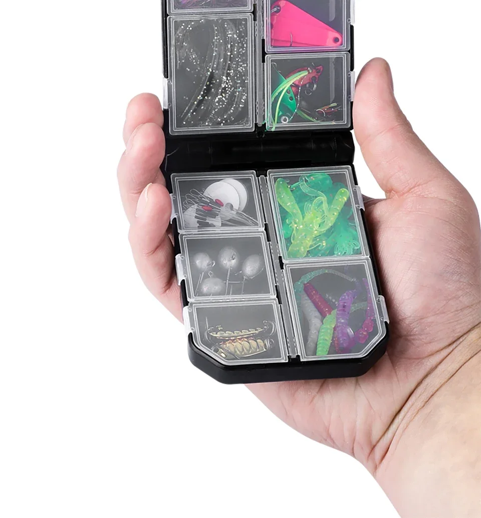 BEARKING Plastic Storage Fishing Lure Bait Tackle Hook Lures Double ...