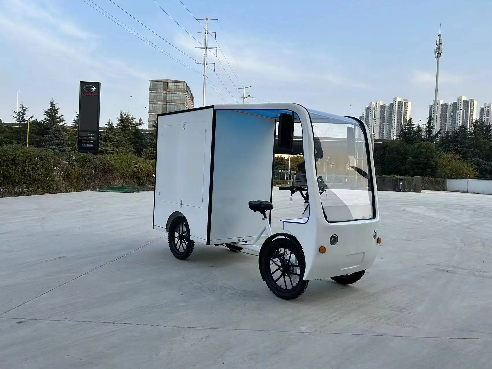 Electric Cargo Bike Four Wheels Cargo Bike Electric Adult Four Wheel ...