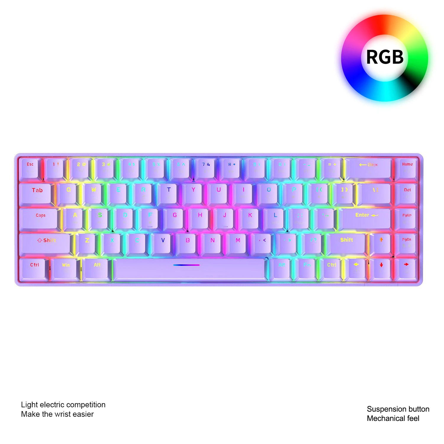 Ziyoulang T8 68-Key Gaming Mechanical Keyboard with RGB