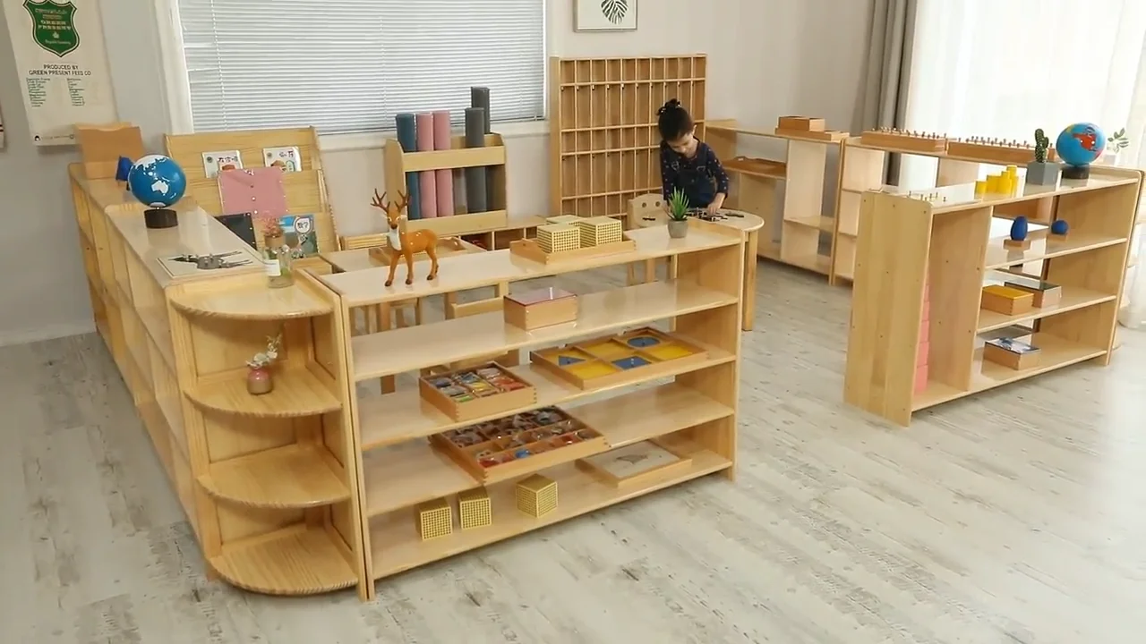Daycare Kids Classroom Design For 12 Children 2-4 Years Old Solid Wood ...