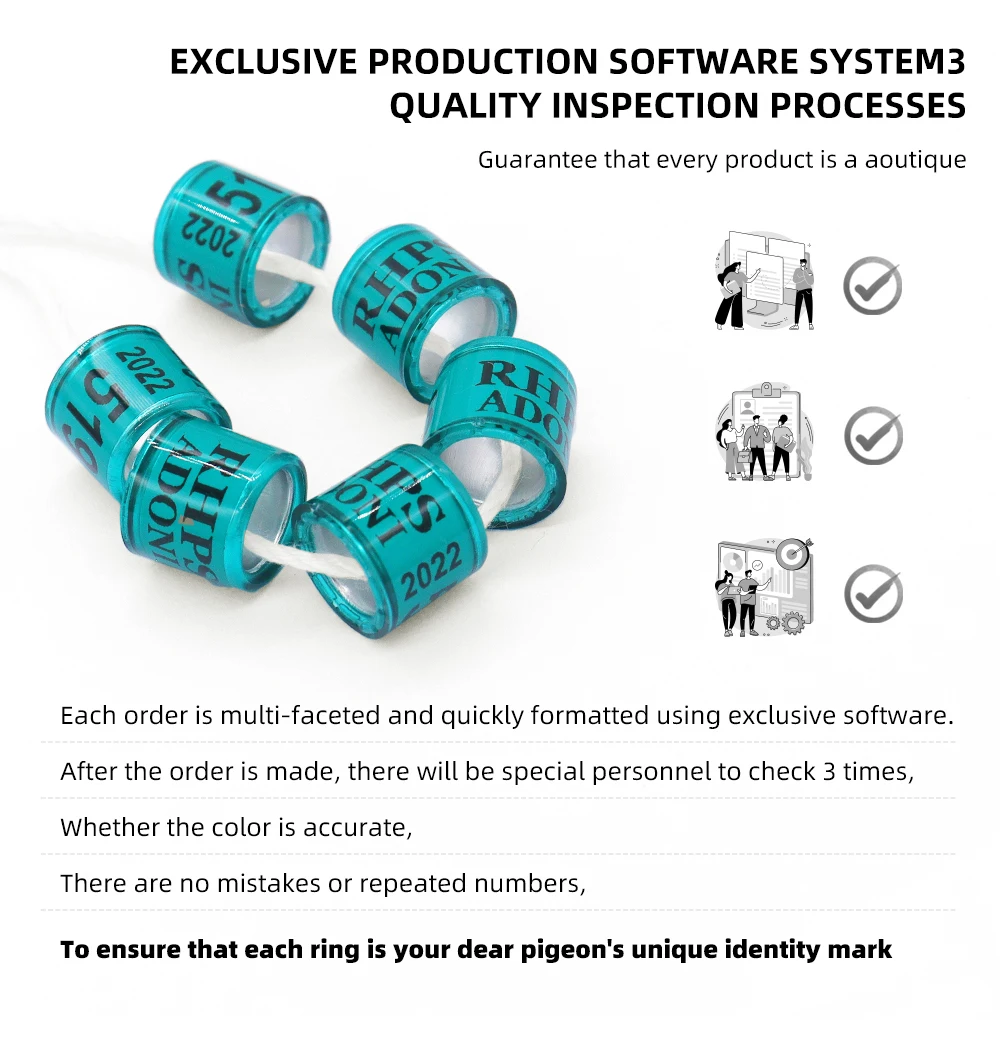 Customized Racing Pigeon Rings - FCI Certified ID Bands