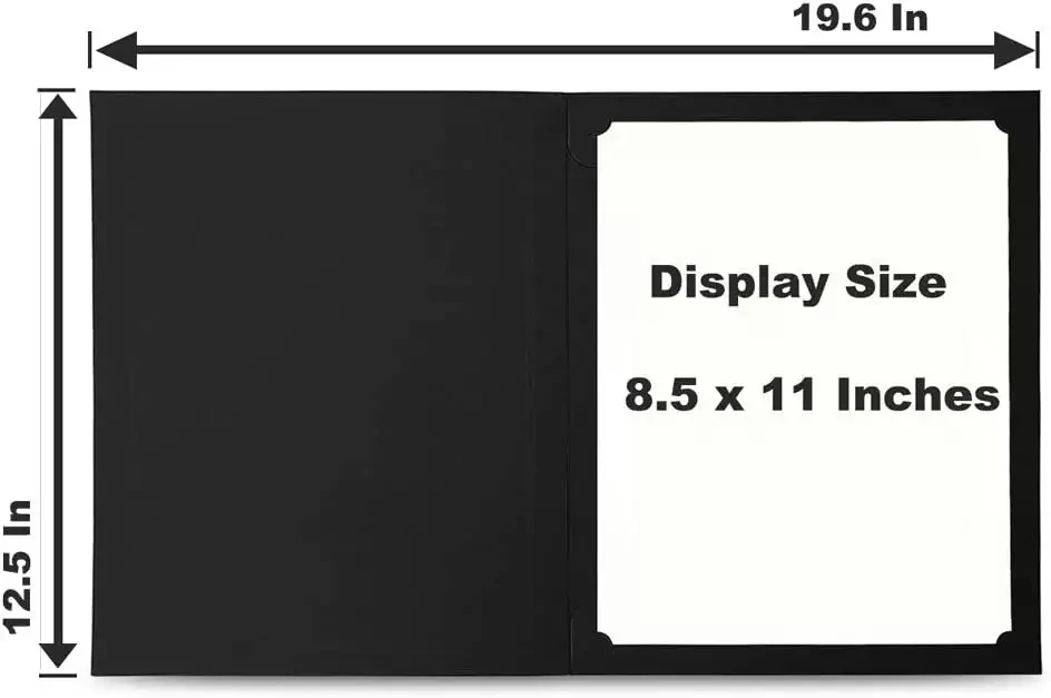 Black kraft paper Certificate Holder classic thick kraft paper file ...
