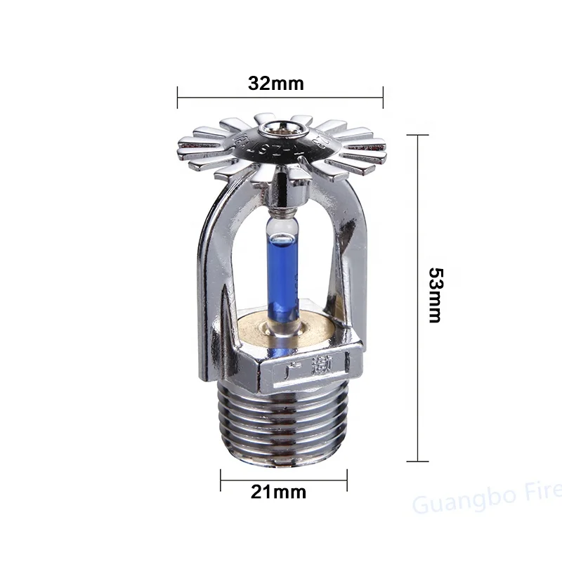 121 Degree Pendent Fire Sprinkler Nozzle Standard Response 5mm Blue ...