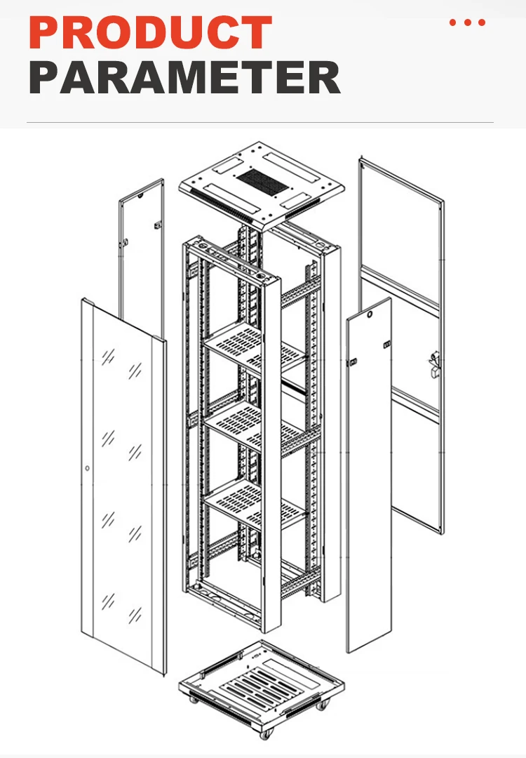 Double Door Data Center Outdoor Smart Rack Cctv Cabinet for Network ...