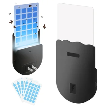Uv Light Fruit Flies Traps Mosquitoes Lamp With Sticky Board Electric ...