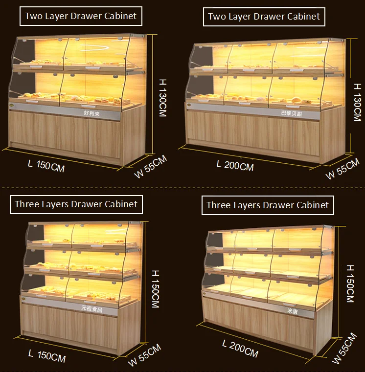 Alibaba.com: 3 Tier Wall Bread Bakery Display Cabinet, Customized Wall ...