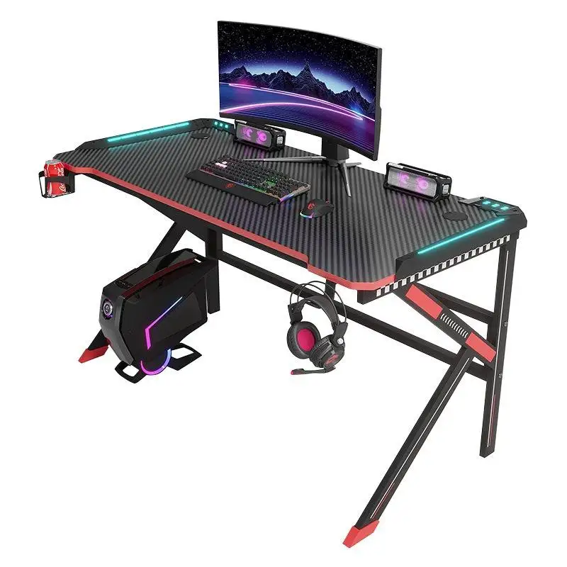Mesa Gamer Shape Leg Computer Table Wholesale Net Cafe Gaming Home Desk ...