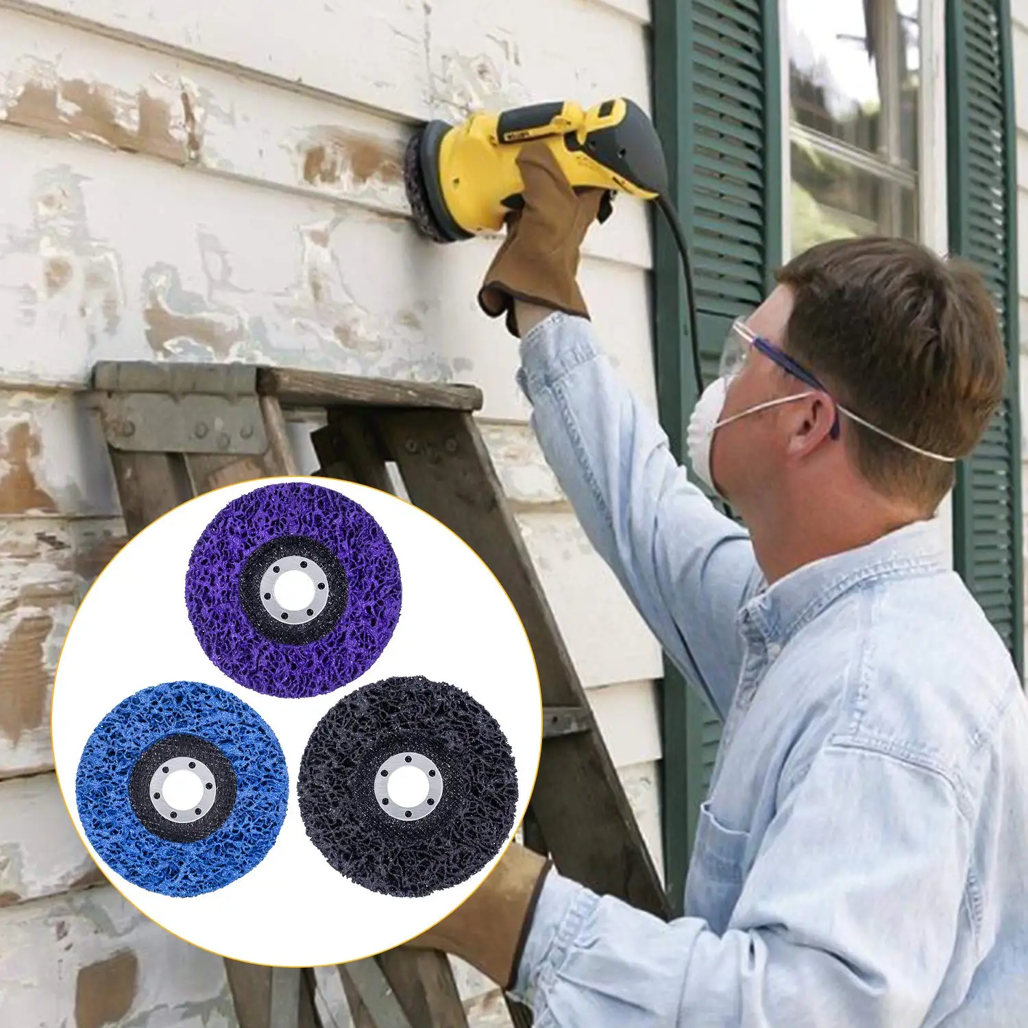 5 Inch Poly Strip Wheel Disc Rust Remover Wheel Strip Discs For Angle ...