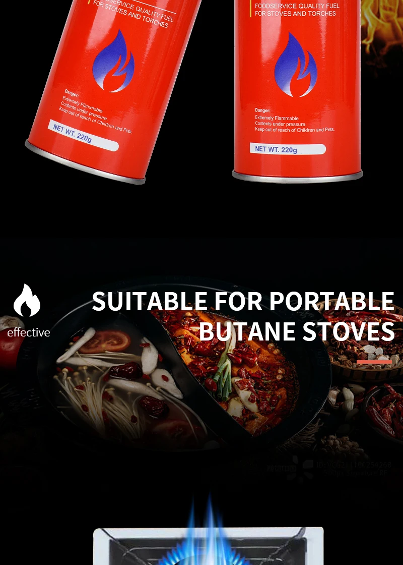 Effective Good Price Butane Gas Fuel for Camping & Cooking