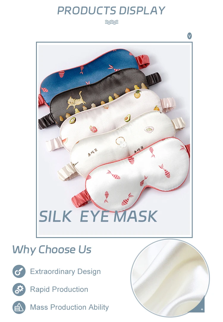 Hand-drawn Cartoon Illustration Double-sided Silk Eyemask - Buy Silk ...