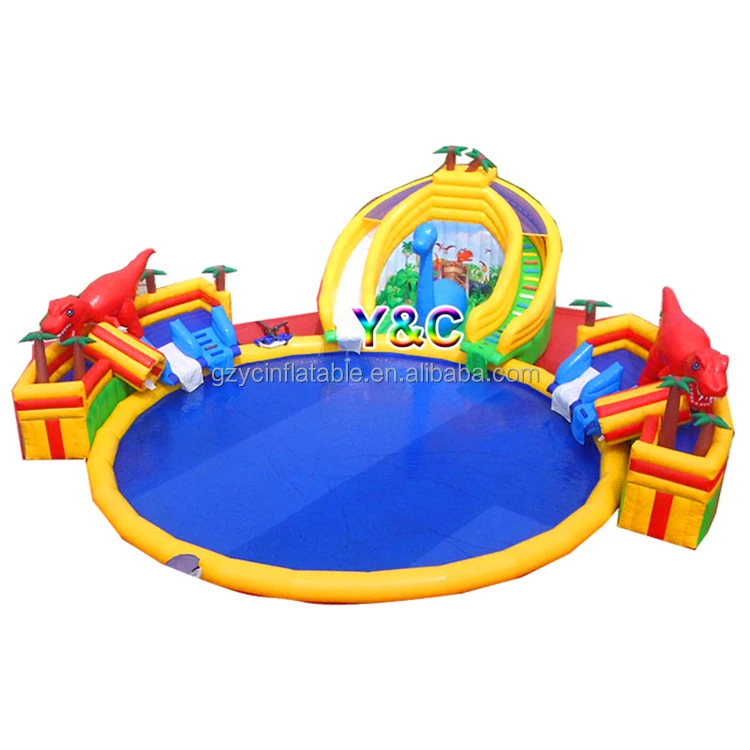PVC Inflatable Playground Water Park - Kids Fun City Land