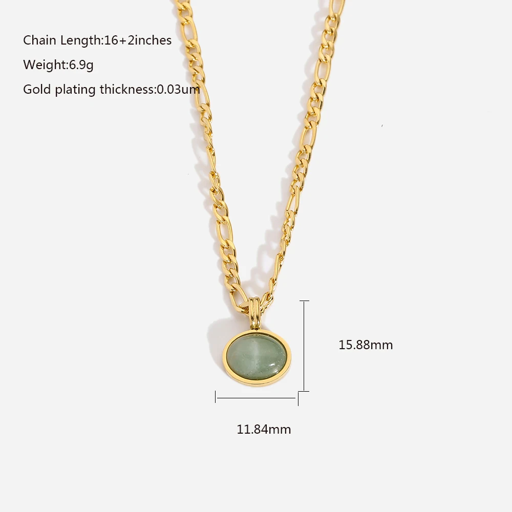 Customized Vintage Elegant Circular Gem Jade Crystal Necklace and ...