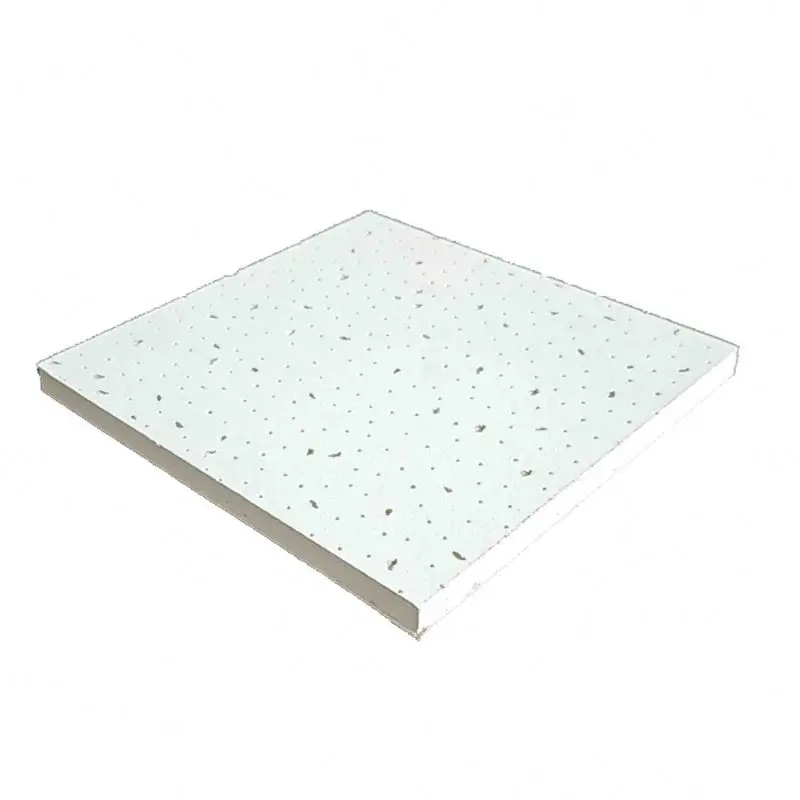 False ceiling suspended sound-absorbing textured pre-finished white ...