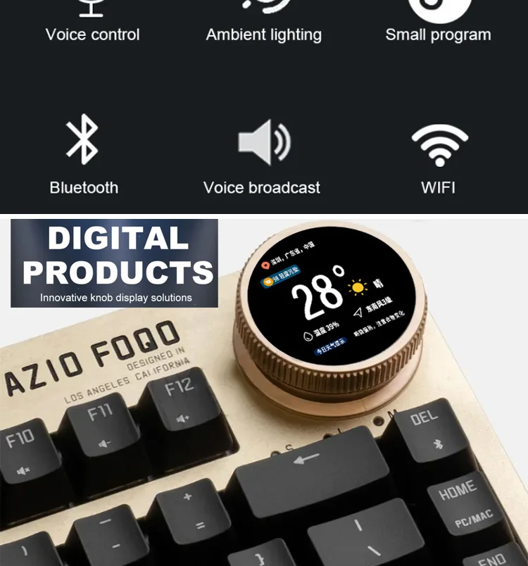 Hmi 1.6 Inch Circular Knob Display Rotary Lcd Circle Round Oled Smart Home Knob Screen Encoder ...