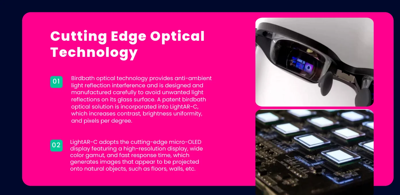 OEM AR Glasses with Micro OLED - Birdbath Augmented Reality