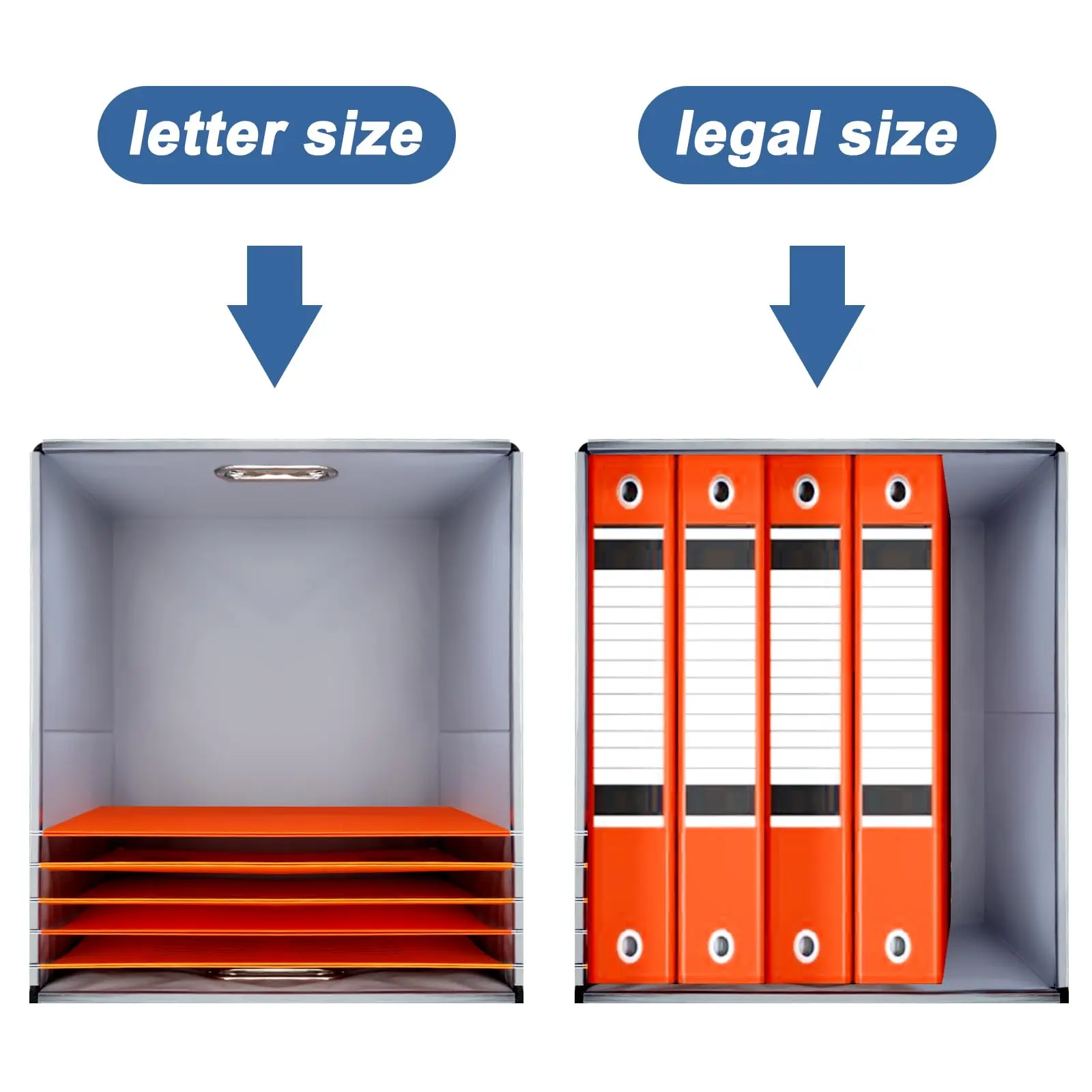 Black Heavy Duty Foldable Office Desk File Folders Document Organizer ...