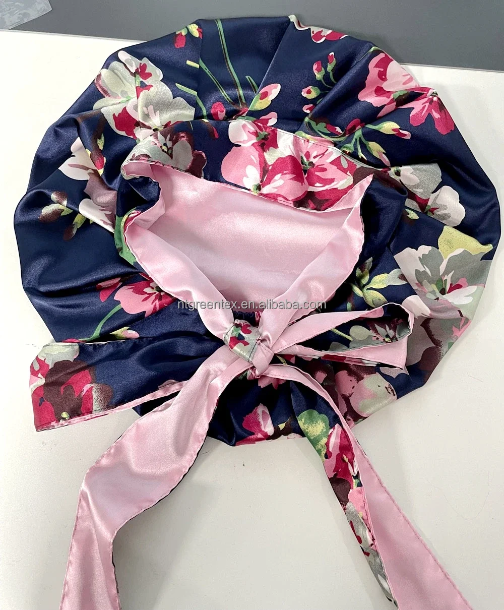 Wholesale Oem Logo Luxury Hair Bonnets Customized Unique Style Satin ...