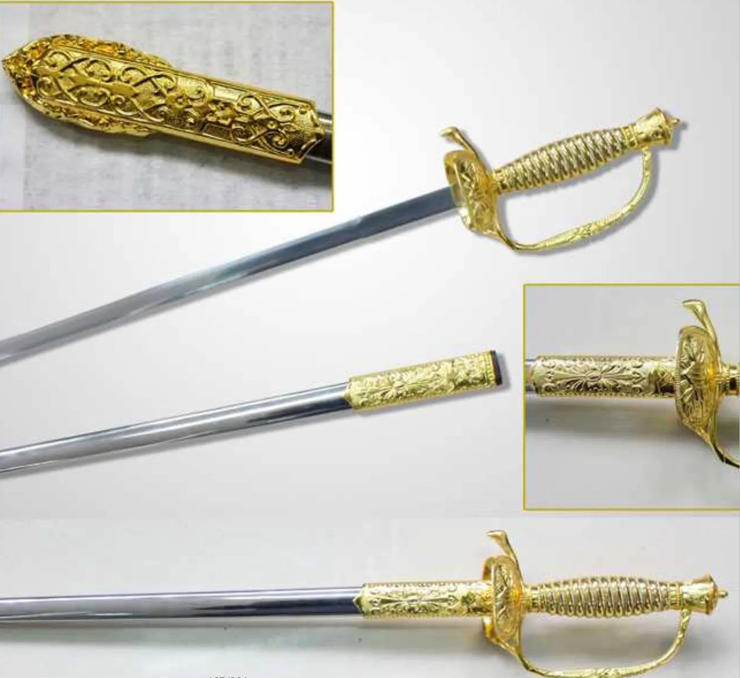 VINTAGE KNIGHTS TEMPLAR SWORD SCABBARD FORTE COLUMBUS OHIO Golden ...