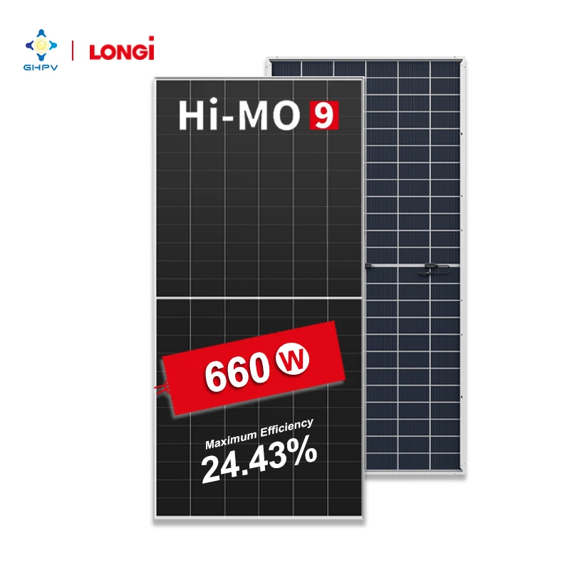 Longi Himo 9 Solar Panels Monocristaline 660W HPDC Bifacial Dual Glass ...