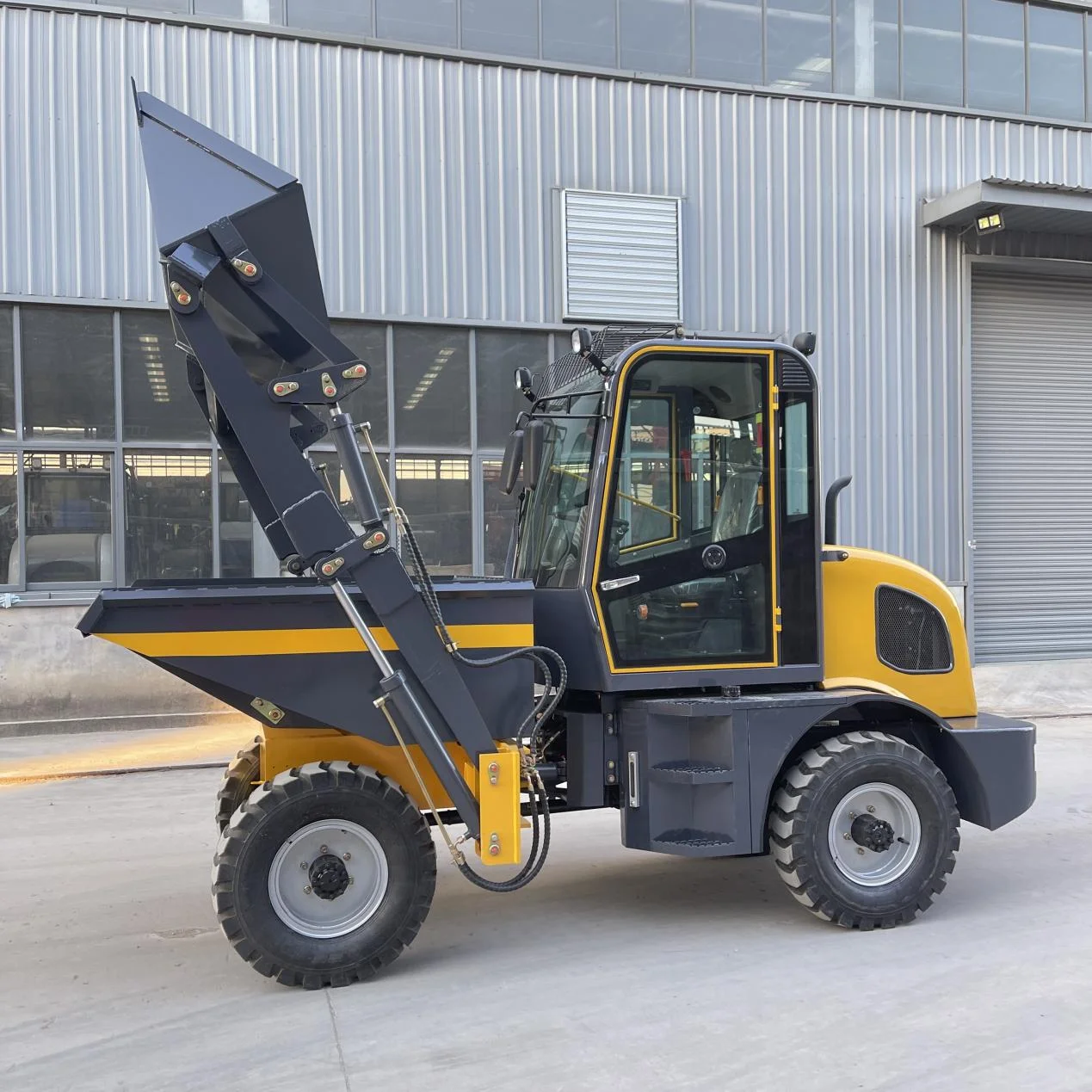 180 Degree Rotary Hopper Dumper 4ton Mini Dumper Tipper Self Loading ...