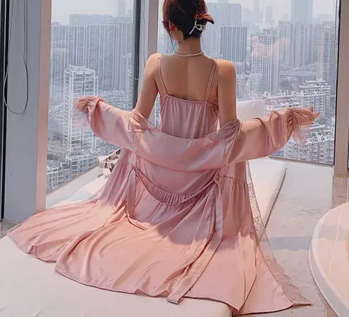 Women's Petite Soft Silky Lace-trim Satin Chemise Nightgown With ...