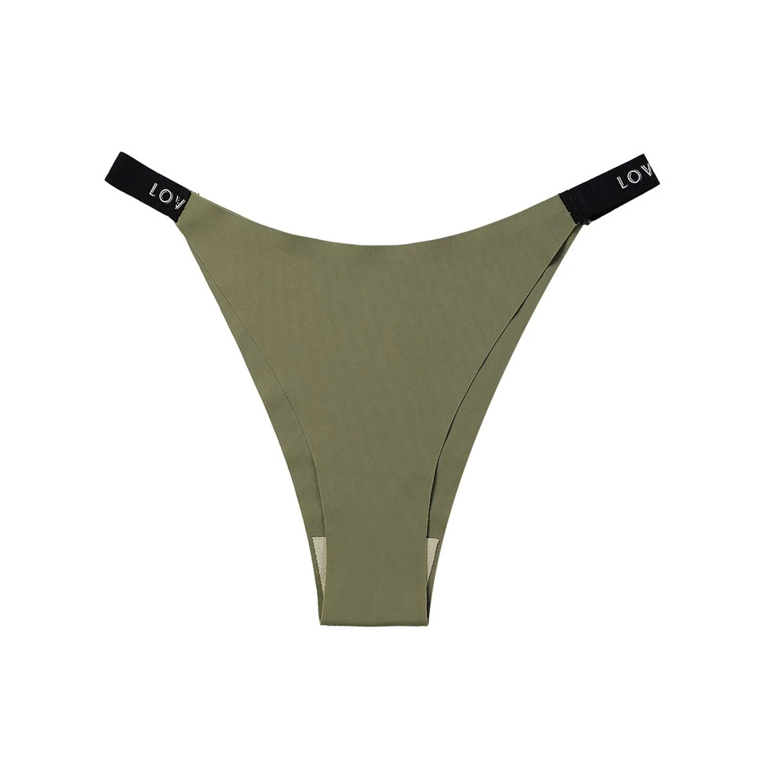 Ladies Panties Large Letter Printed Waist Side Sexy Seamless Cotton