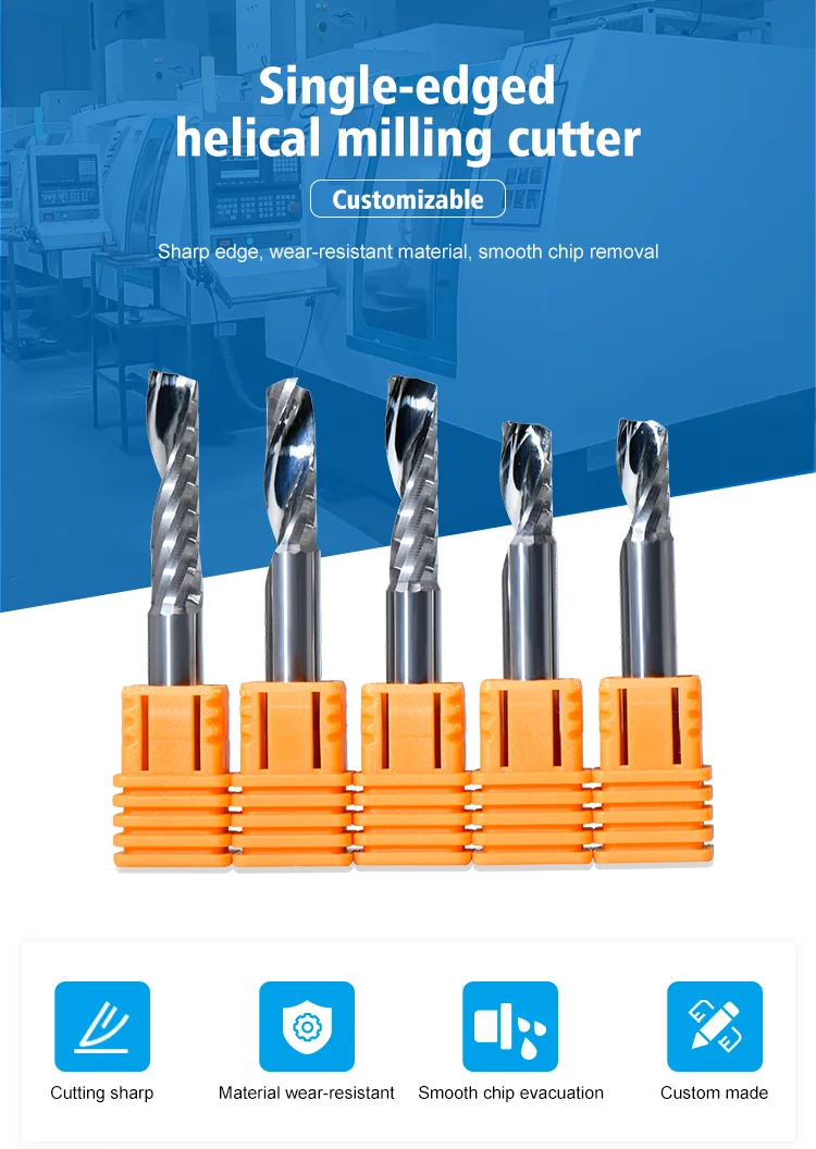 Factory Wholesale Spiral Bits Solid Carbide Single Edged Left Helical ...