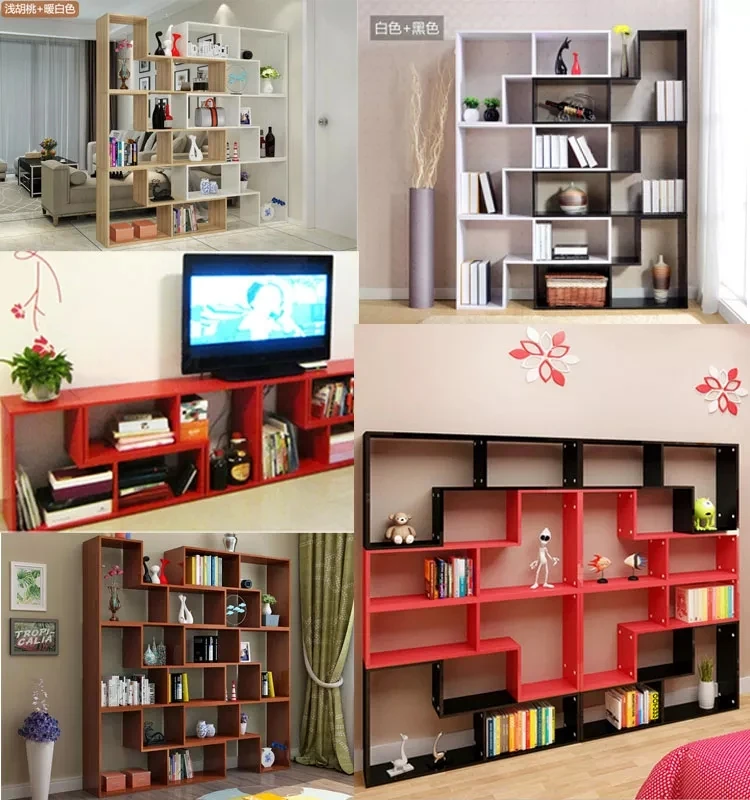 Modern Wood MDF Bookshelf - Adjustable & Stylish Storage