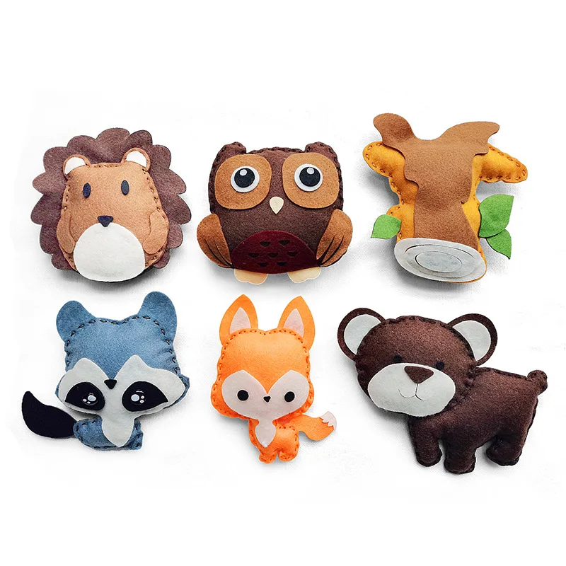 Custom Animals Craft Kit Forest Creatures Diy Sewing Felt Plush Animals ...