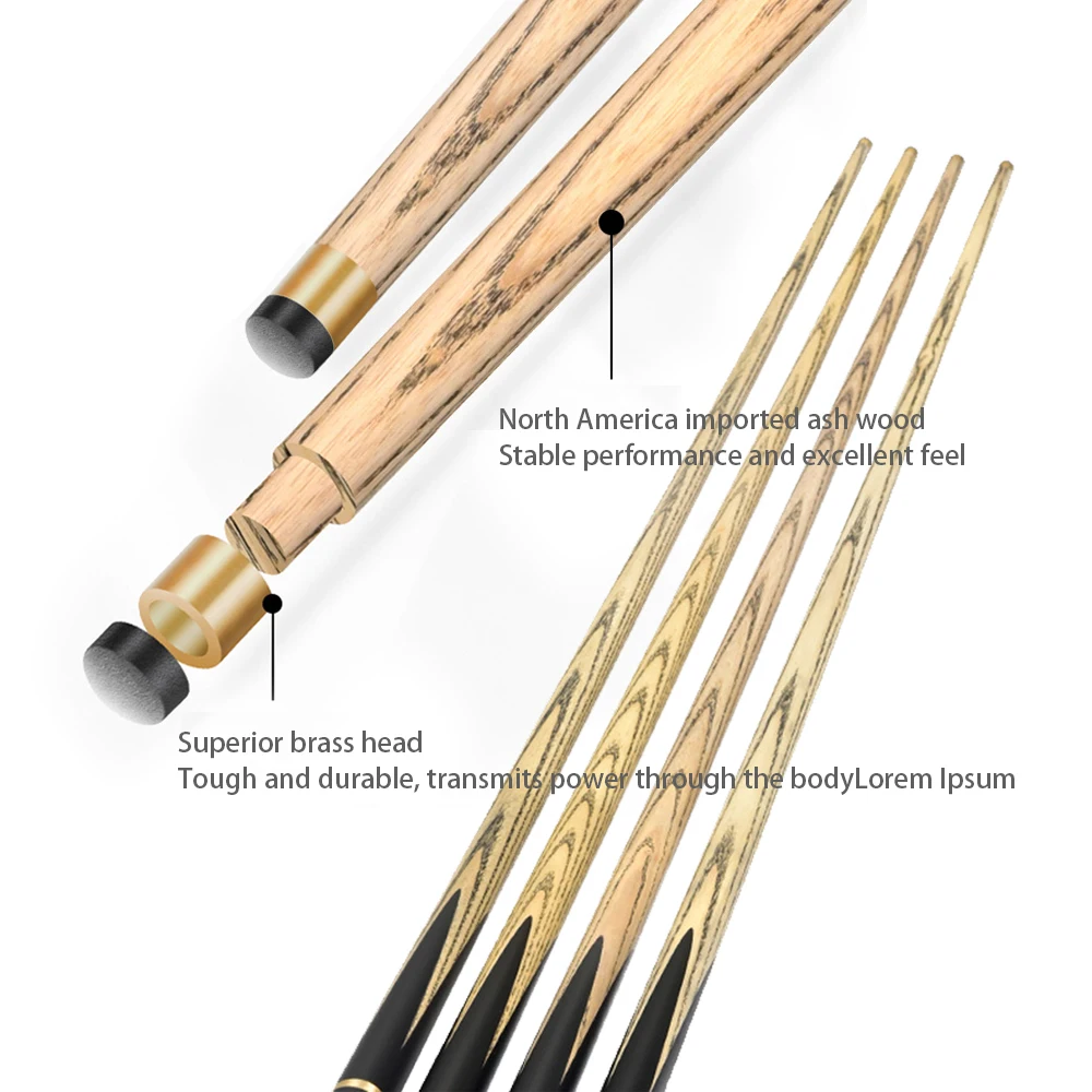 Alibaba.com: Omin Gunman JO-2 One Piece Brass Ash Wood Snooker Cue ...
