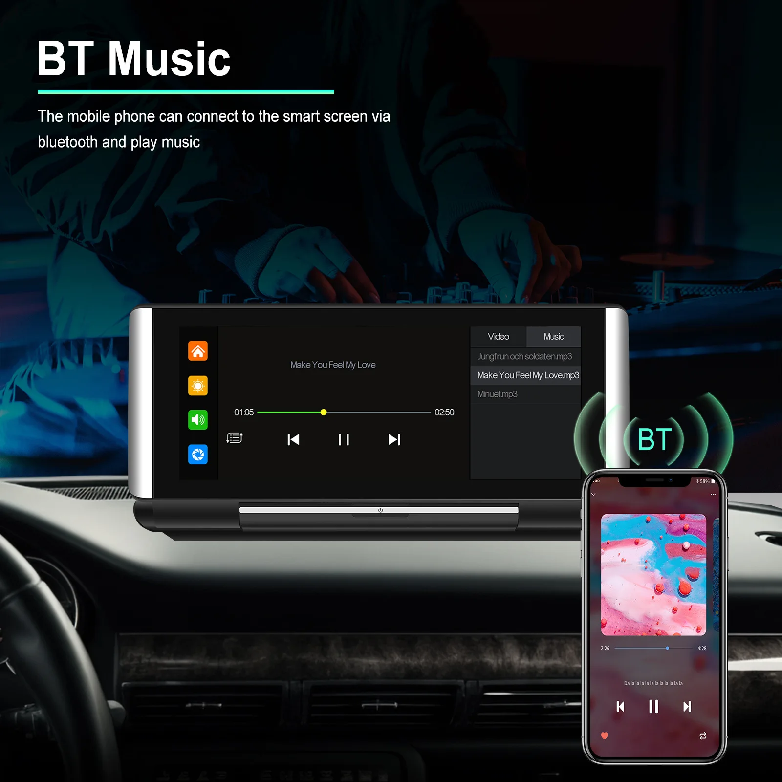 Universal 6.86" HD Touchscreen with Carplay & Smart Features
