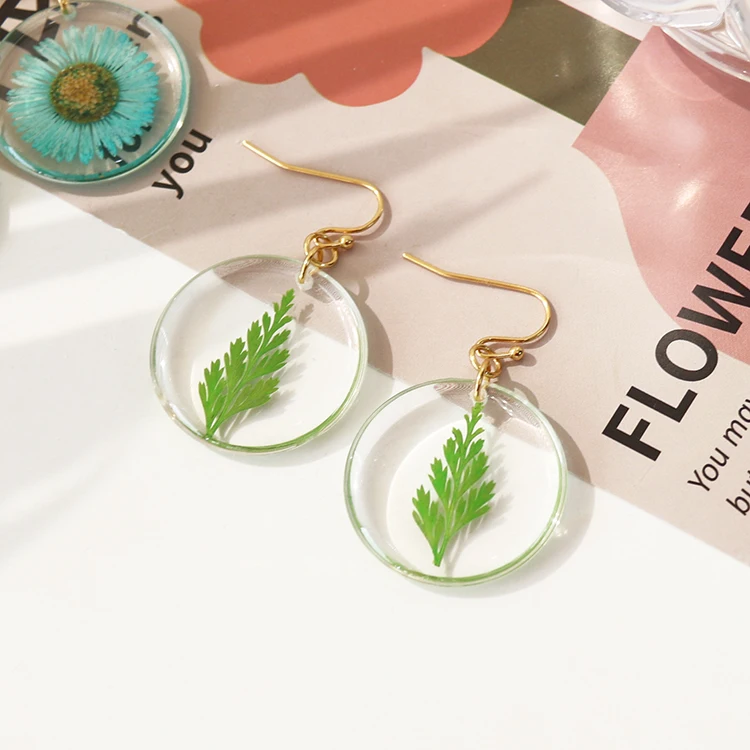 Custom Real Pressed Flower Earrings - UV Resin Charms