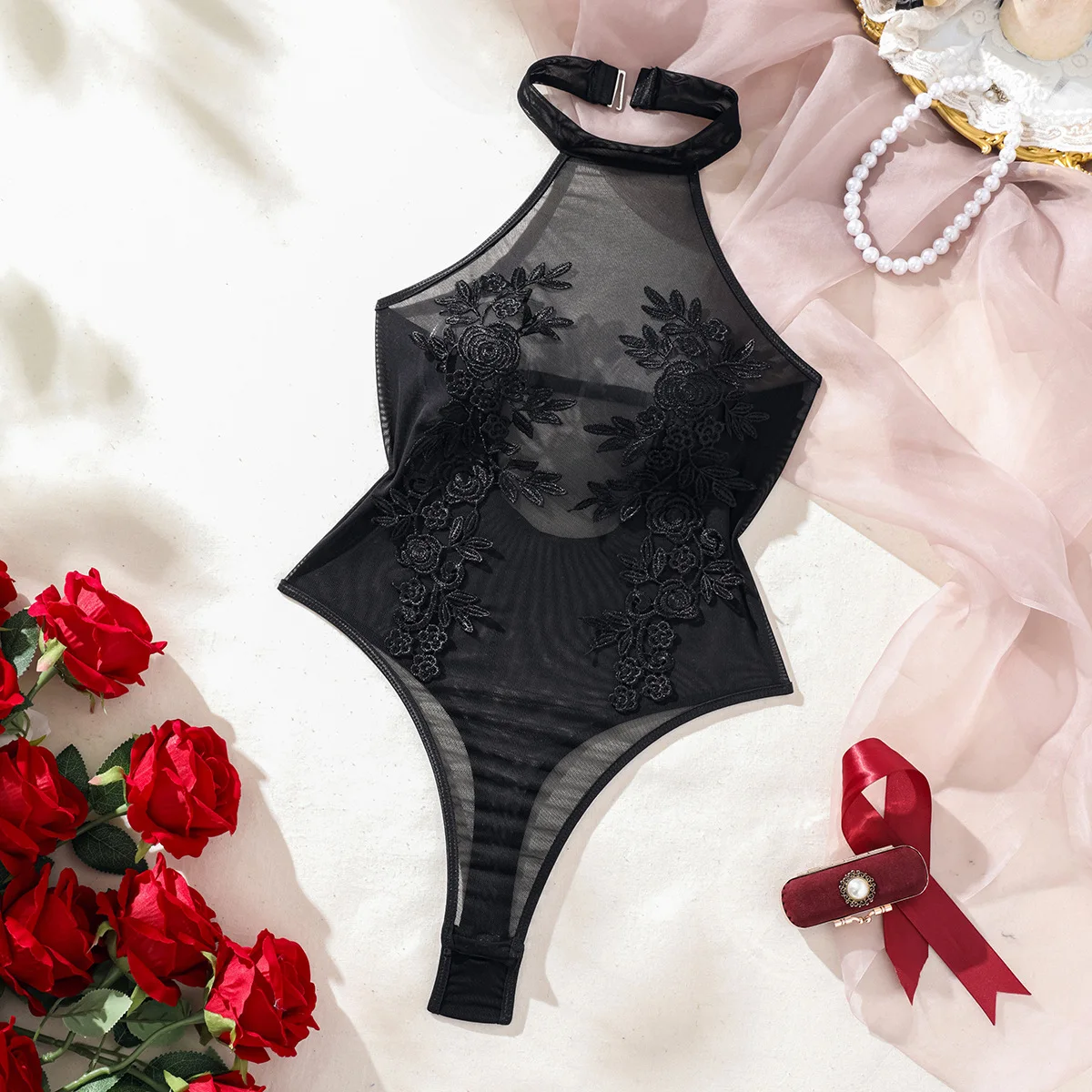 King Mcgreen Star Sexy See Through Lingerie Summer Bodysuit Women Mesh Jumpsuits Body Playsuit ...