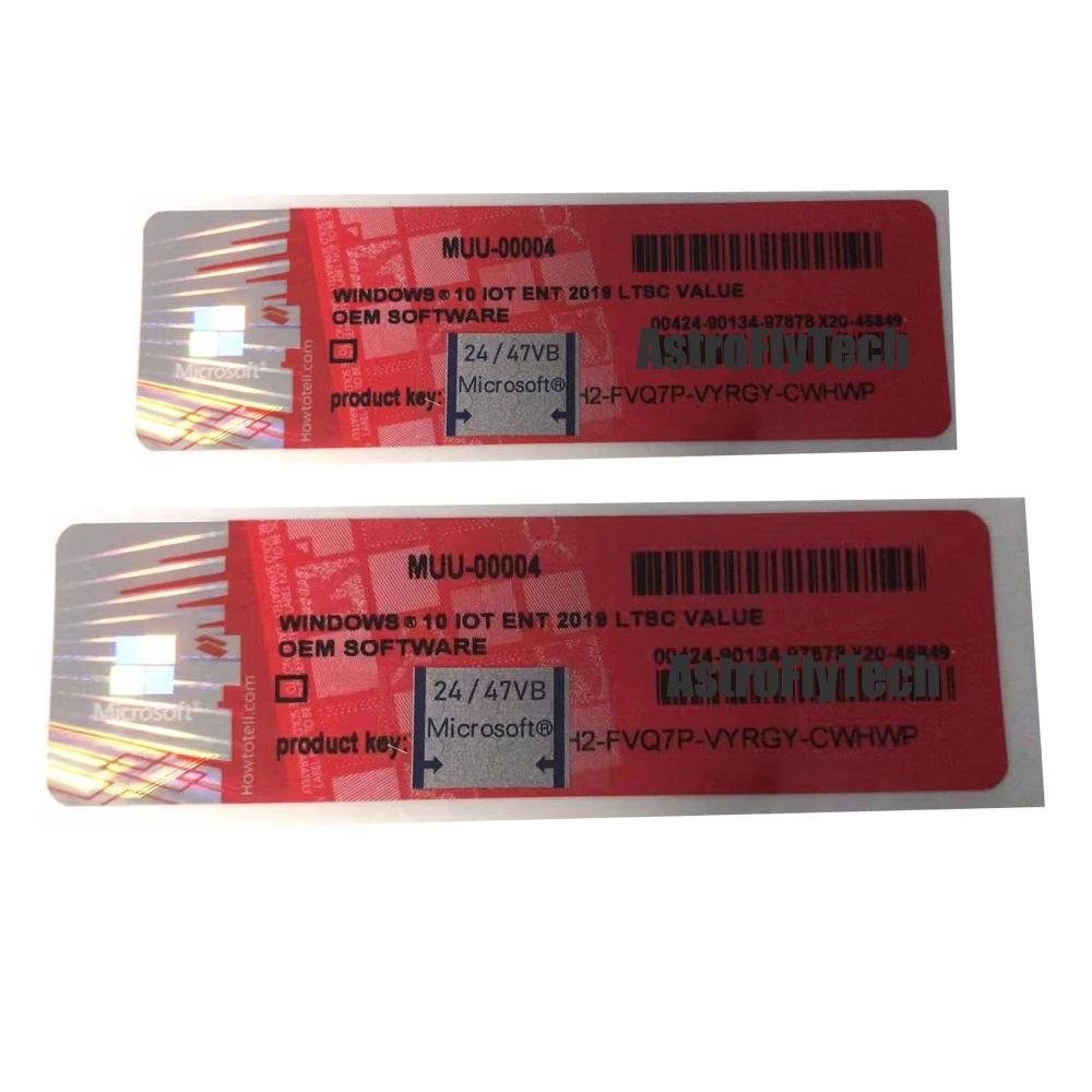 Win 10 IOT ENT 2019 LTSC License key Sticker Global Language Support ...