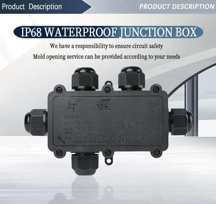 5-Way Waterproof Junction Box M20 Sealing Outdoor Electronics ...