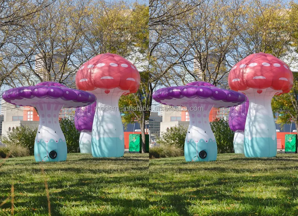 Custom Size Inflatable Mushroom Model With Led Light For Decoration ...