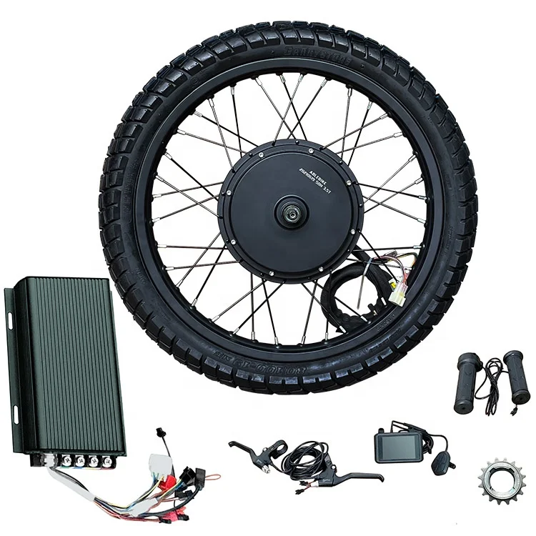 72v 5000w Brushless Gearless Hub Motor Ebike Conversion Kit With Ukc1 ...