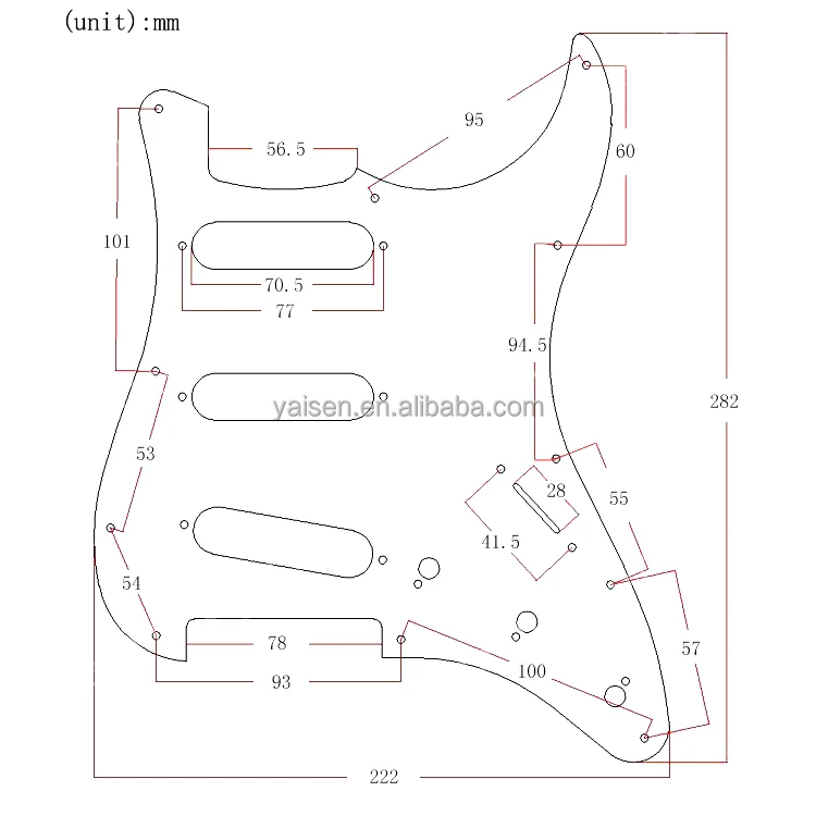 11 Hole SSS Metal Aluminum ST Guitar Pickguard - OEM/ODM