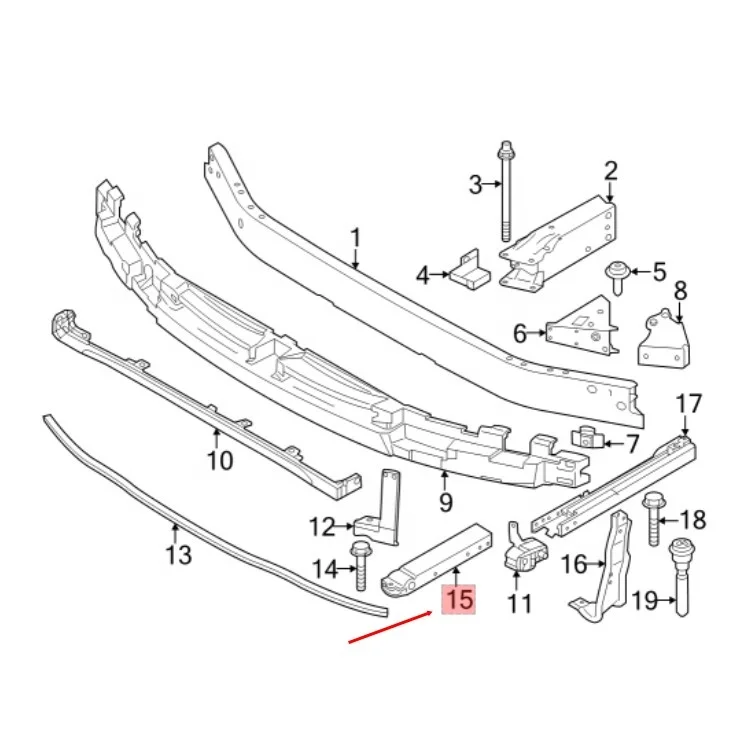 OEM 51118737253 51118737254 Crash Box for BMW U11 2023-2024| Alibaba.com