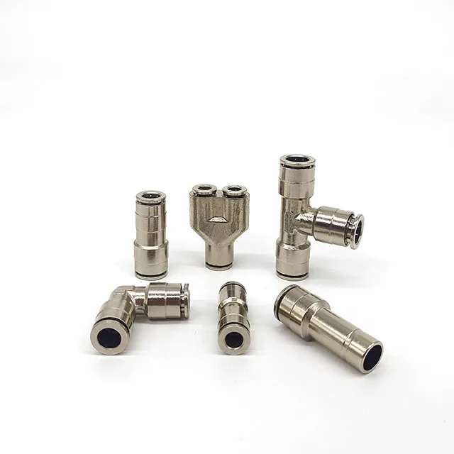 Metal Pmm Tubing Bulkhead Union Push Pneumatic Hose 6mm Tube Od Push To ...