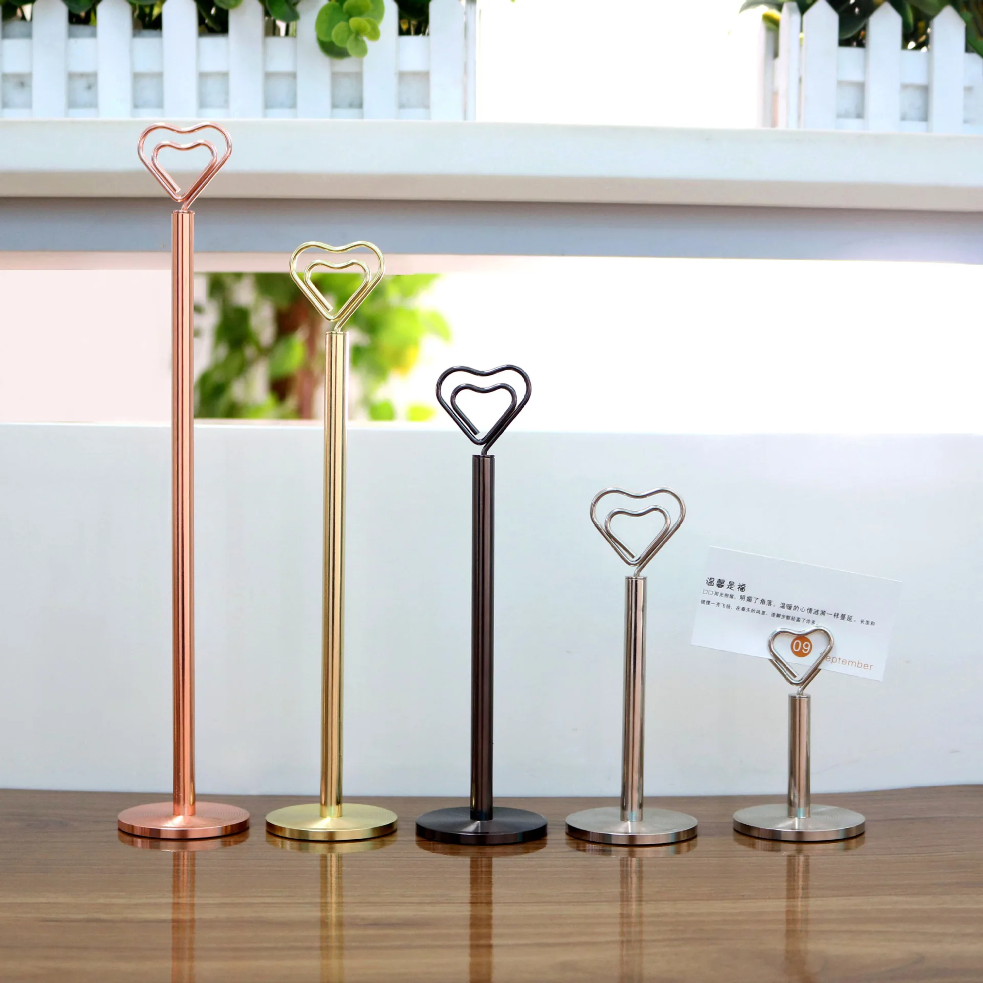 Stainless Steel Restaurant Hotel Table Number Holder Clips Wedding ...