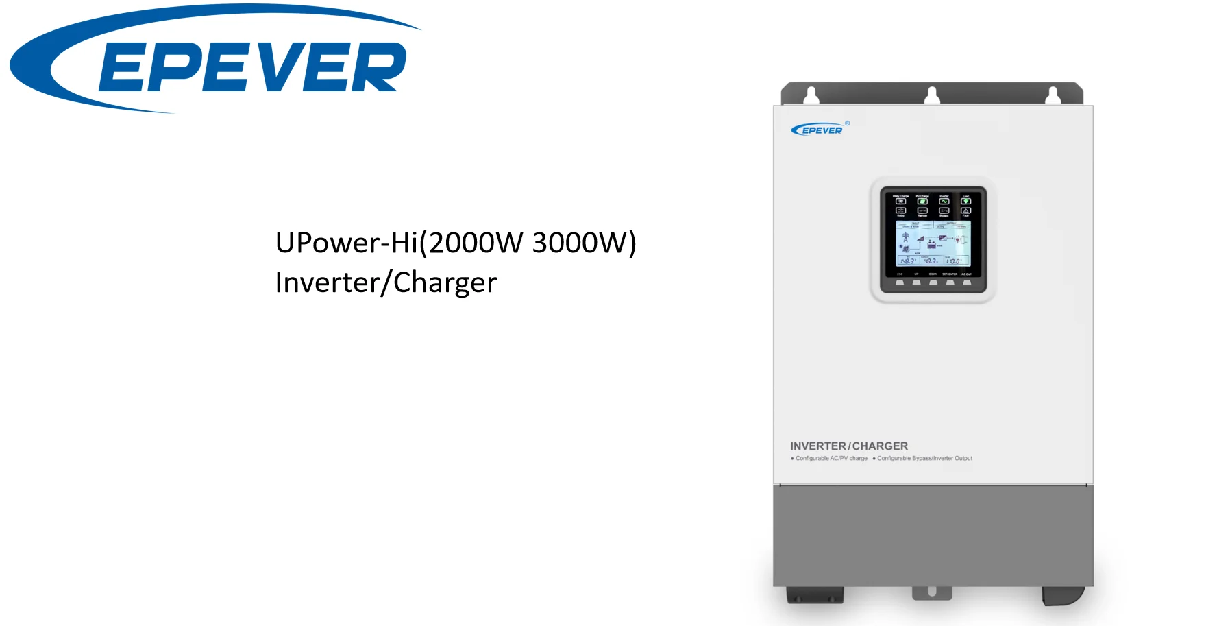 Epever Upower-hi Hybrid Inverter Charger 2kw 3kw 24v 48v To 110vac ...