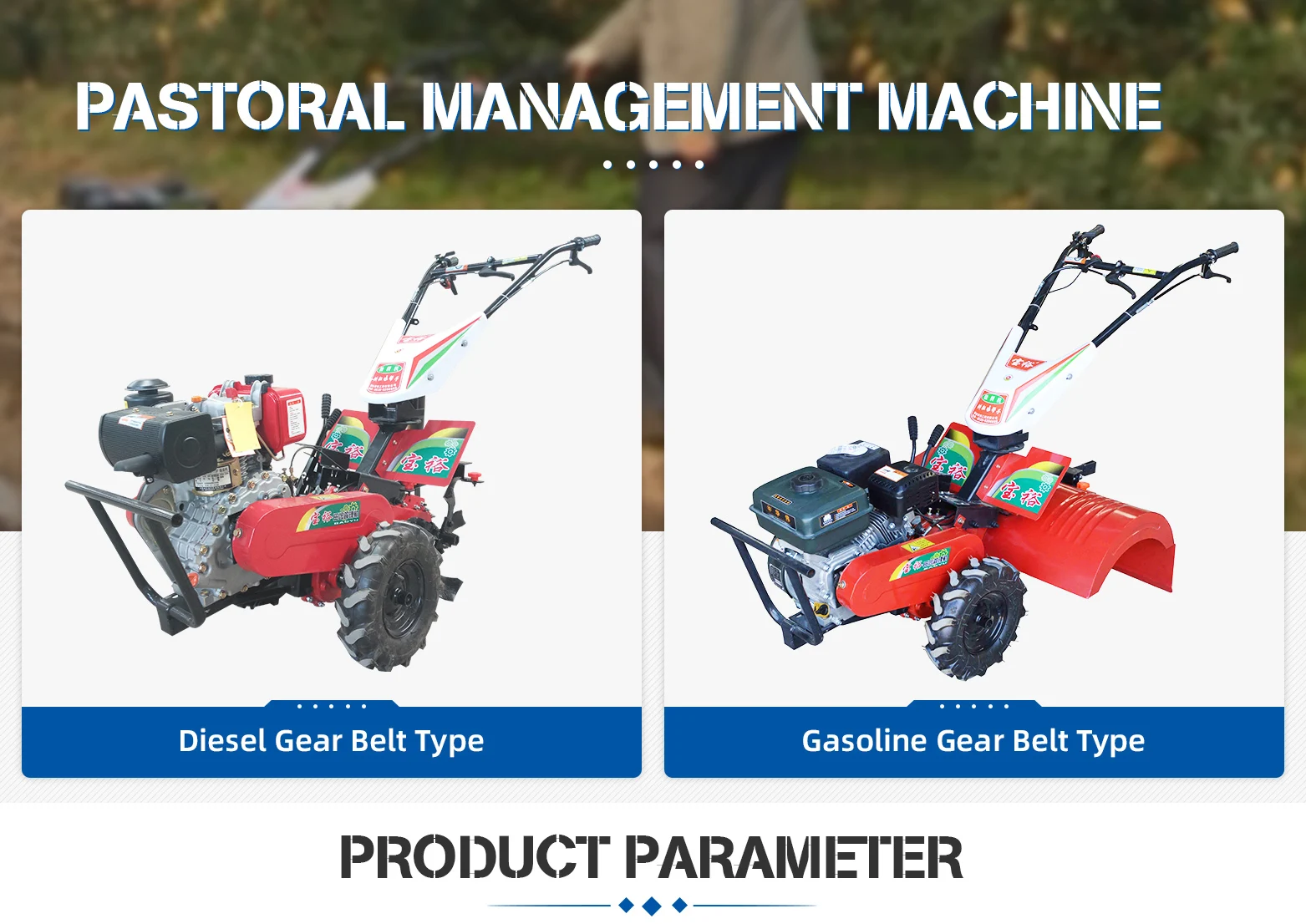 Hand Tiller Multifunction Small Rotavator Cultivator Machinery - Buy ...