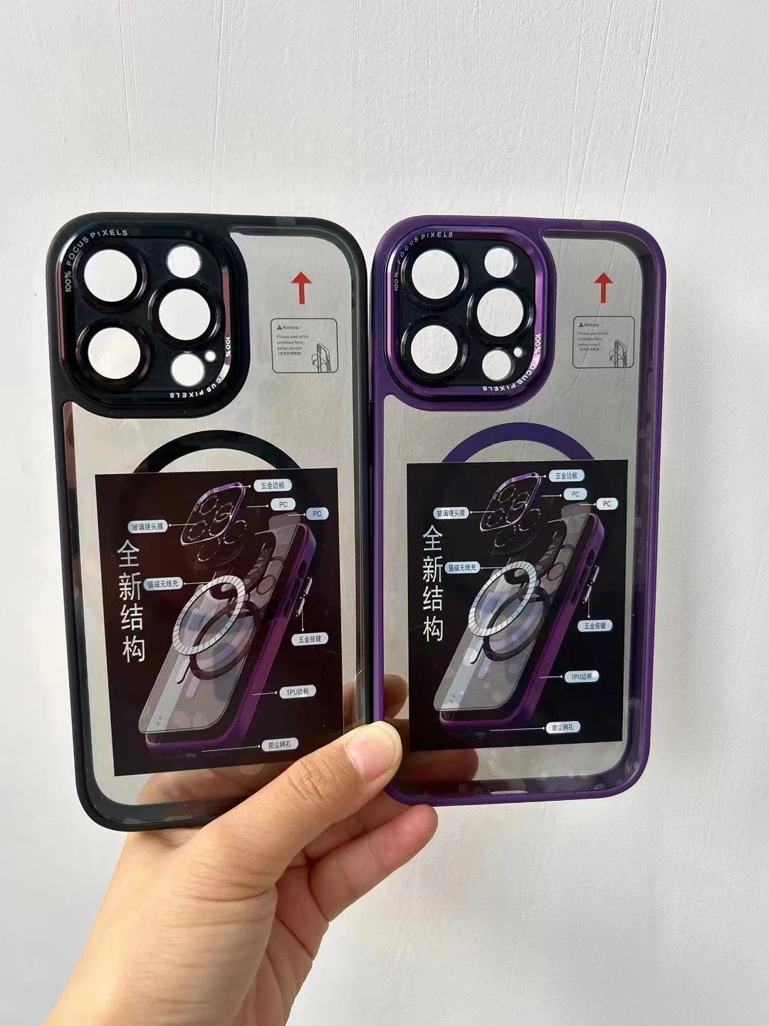 Fashion Metal Lens Phone Cases Transparent For Iphone15 Iphone 14pro 13 ...