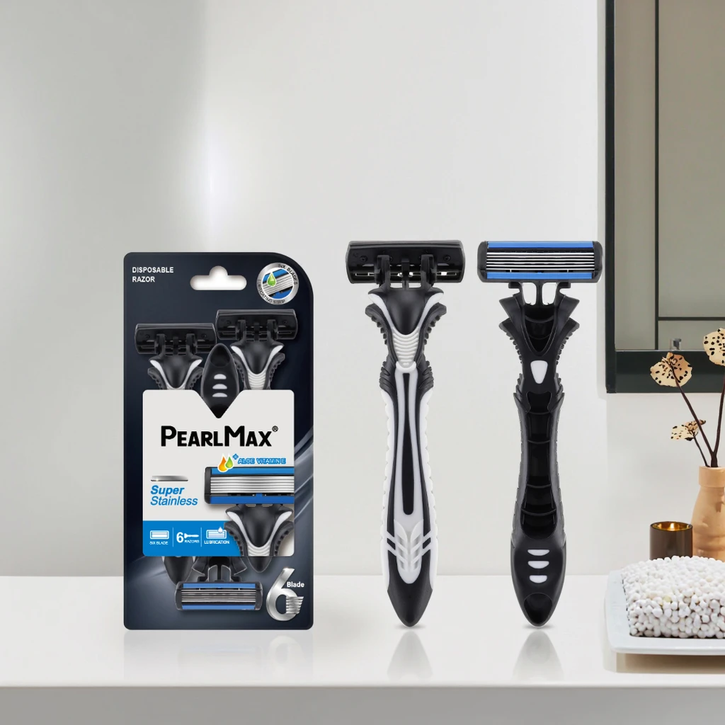 Pearlmax New Six Blade Shavers For Men Body And Face Shaving Razors ...