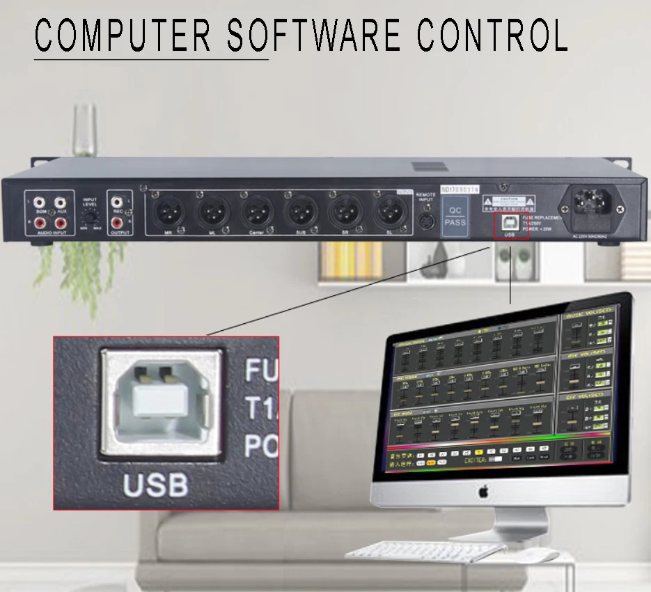 Blue-tooth Playback Digital+analog Preamp Effector Audio Processor Kx-7 ...